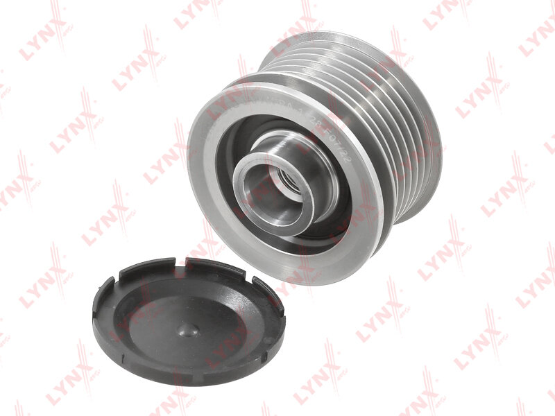 Муфта свободного хода генератора LYNXauto PA-1128. Для: DODGE Nitro 2.8d 07-12, FIAT фиат Freemont 2.0D 11> / Ducato(Дукато)(250) 2.0D 11> / Doblo(Доб