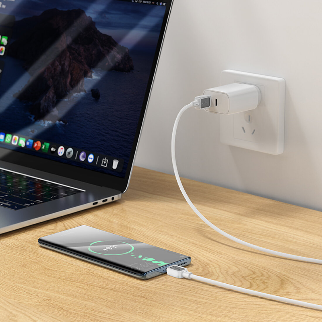 USB Кабель Micro, HOCO, X108, белый — фото 1