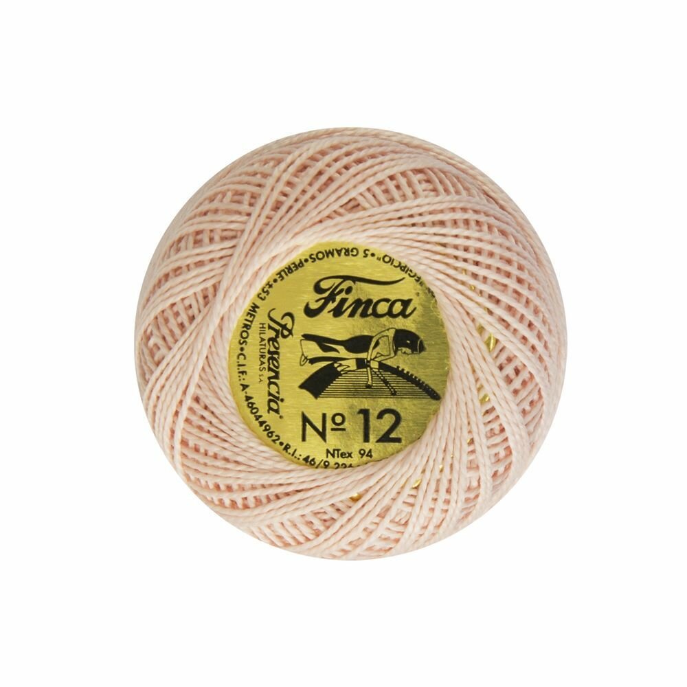 Мулине PRESENCIA HILATURAS "Finca Perle", Жемчужное, №12, однотонный цвет 1969, 1 моток