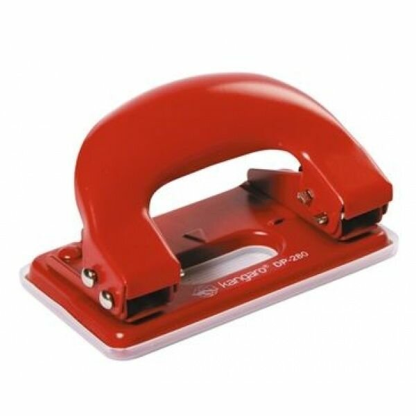 Дырокол Kangaro На 11 листов, стальной (красный DP-280)