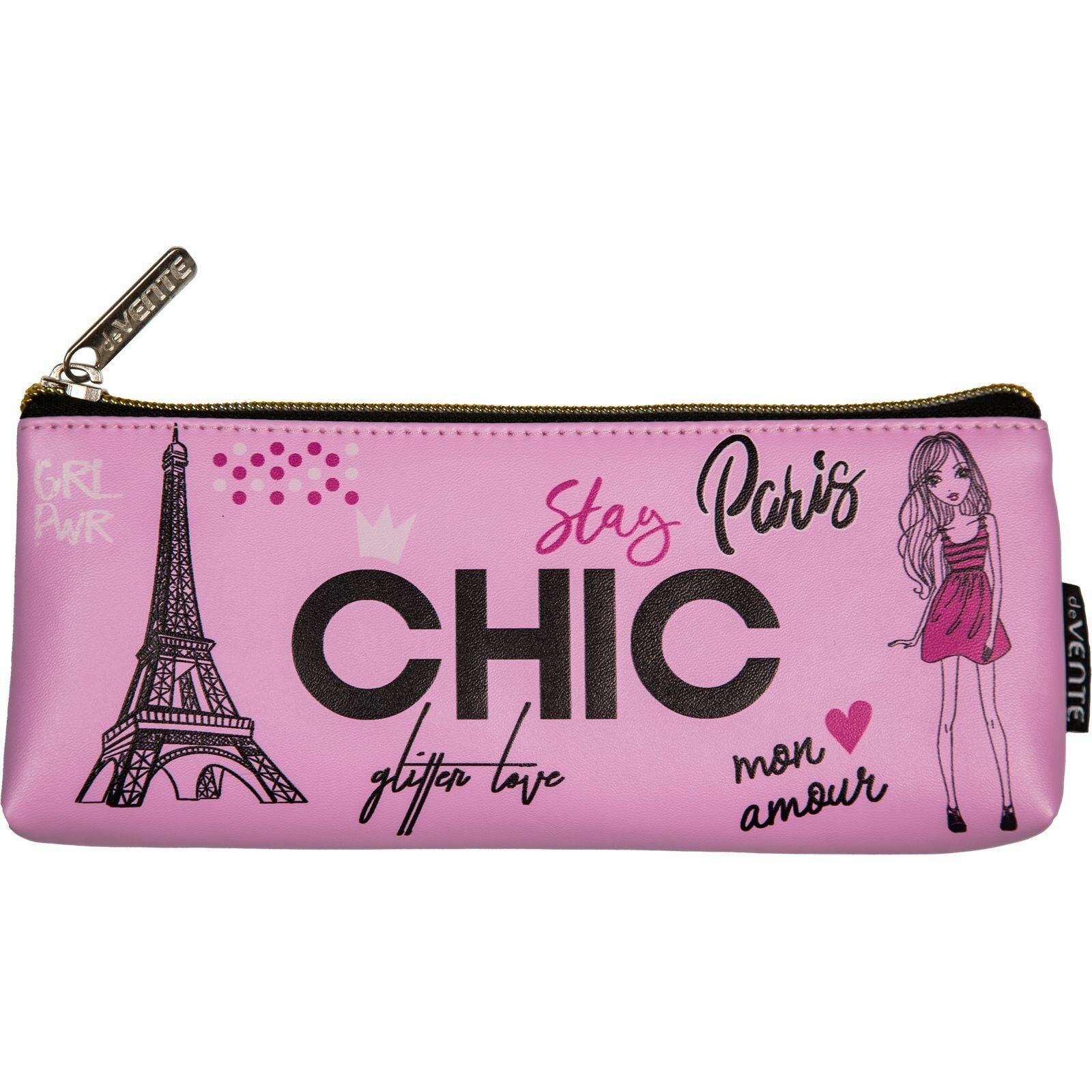 Пенал-косметичка deVENTE 210х80х35, "Chic" треугольный, антивандальный, кожзам (7026434)