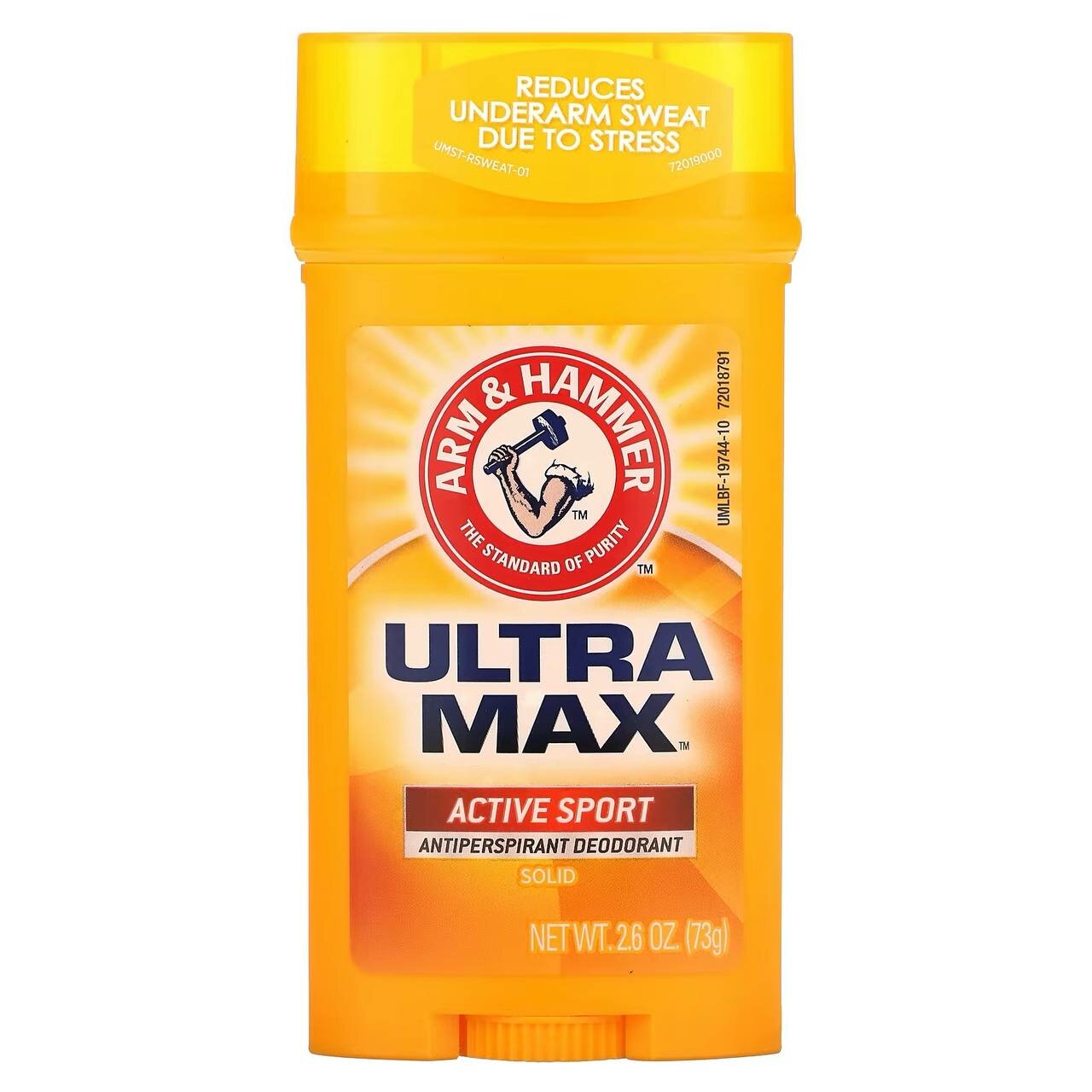 Arm & Hammer, UltraMax, Дезодорант антиперспирант мужской твердый, ACTIVE SPORT, 73 г