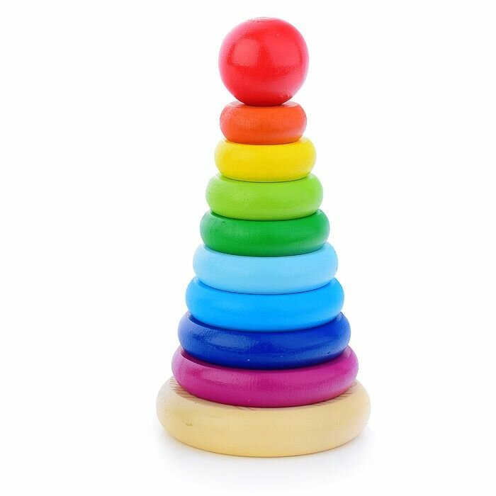 Пирамидка Alatoys "Десятка" дерево (П10)