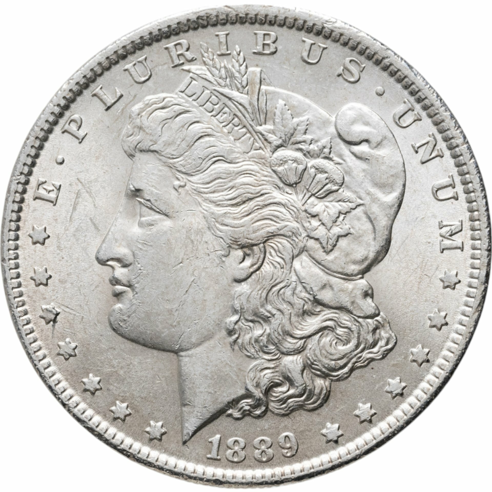 США 1 доллар dollar 1889 "Доллар Моргана" Без отметки монетного двора, Серебро 900, в сохранности UNC