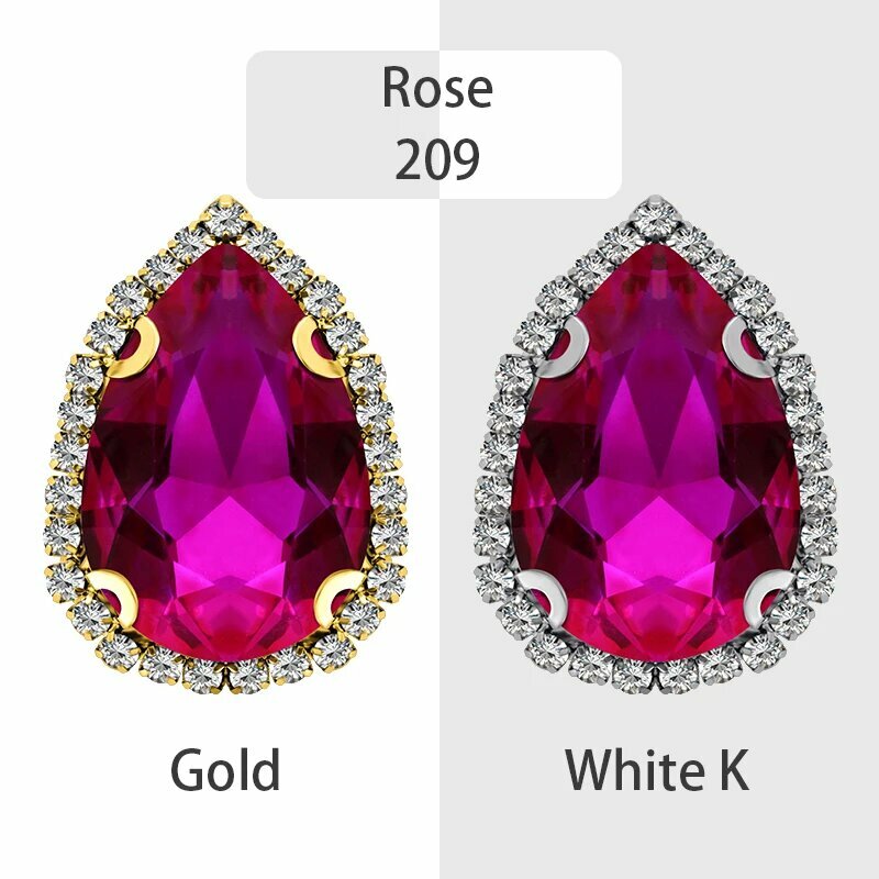 Кристалл Rose 209, фиолетовый, 13x18mm, 10шт Golden-Claw