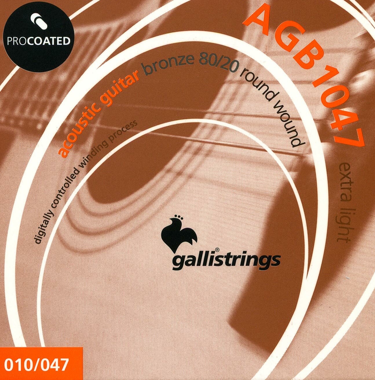 Комплект струн для акустической гитары Galli Strings 10-47 AGB1047
