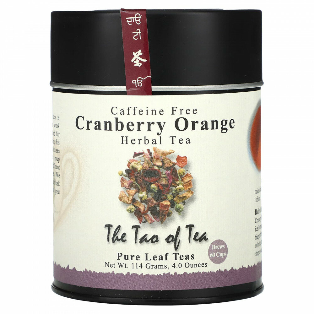 The Tao of Tea, травяной чай, клюква и апельсин, без кофеина, 114 г (4 унции)