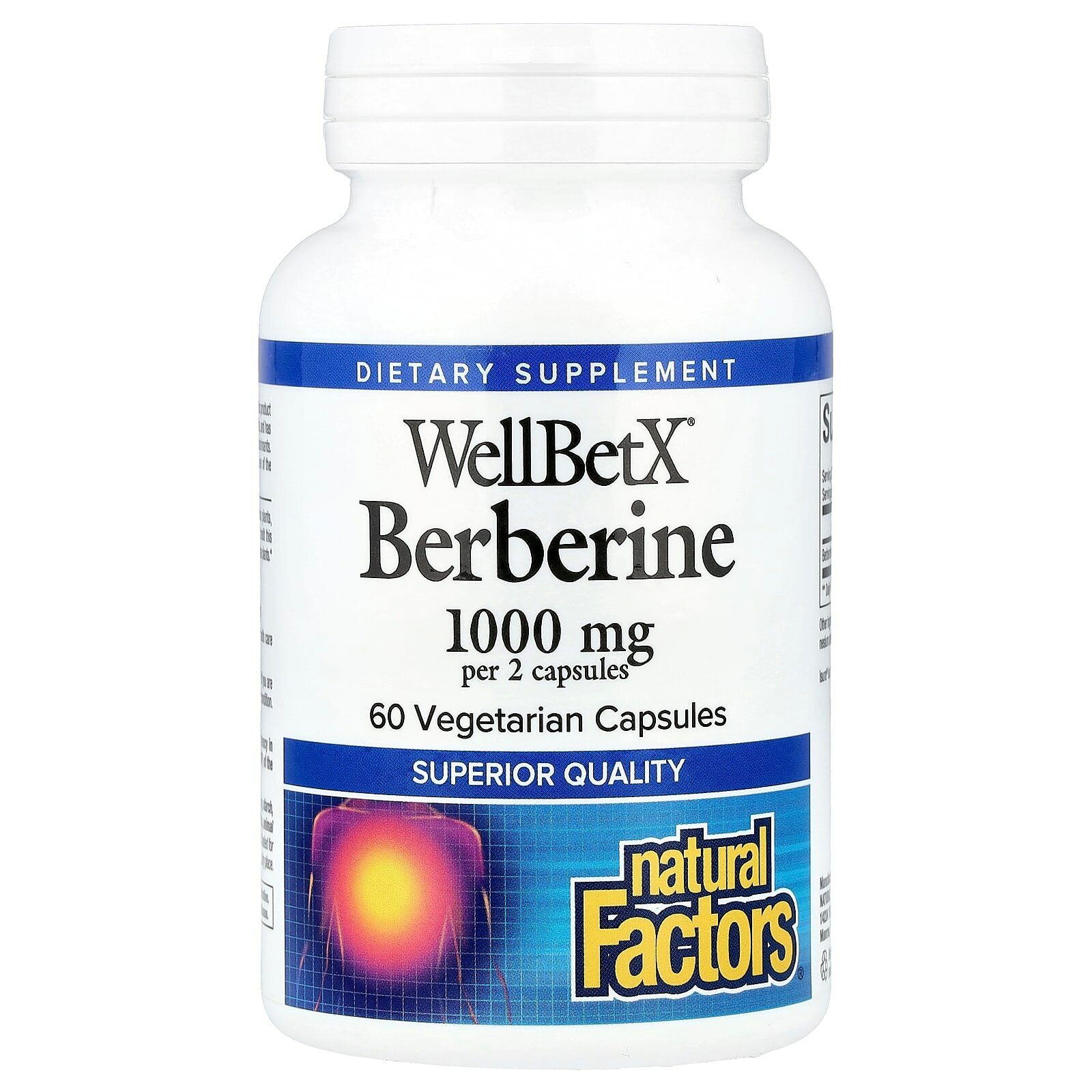 Капсулы берберин Natural Factors WellBetX Berberine, 500 мг, 60 шт.