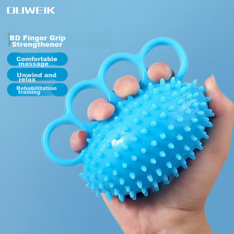 Duweike Finger Grip Ball, 3D Massage Rehabilitation Training, Elderly Hand Strength Exercise, Grip Strengthener, Grip Ring