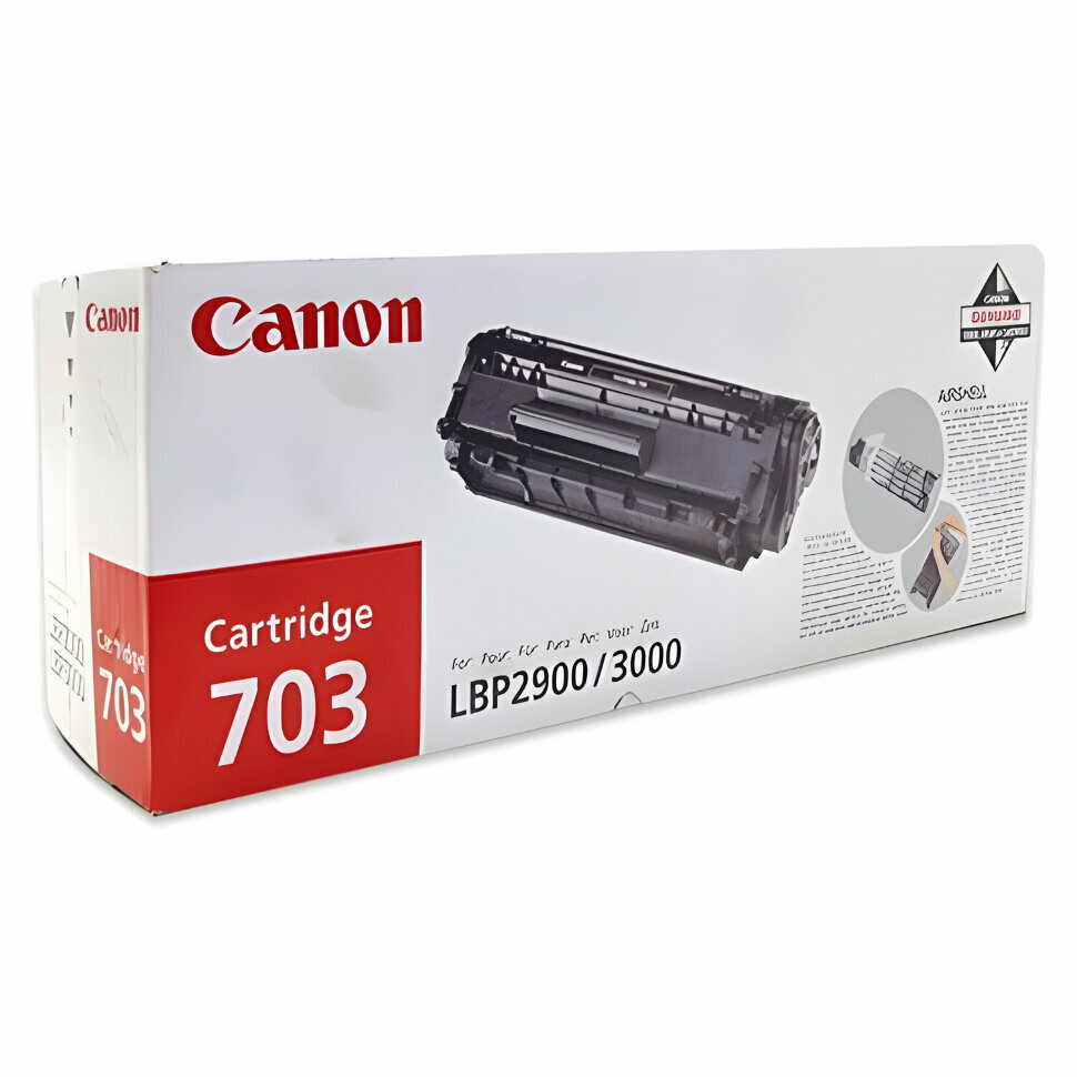 Картридж лазерный CANON (703) LBP-2900/3000, оригинальный, ресурс 2000 стр, 7616A005, 360483