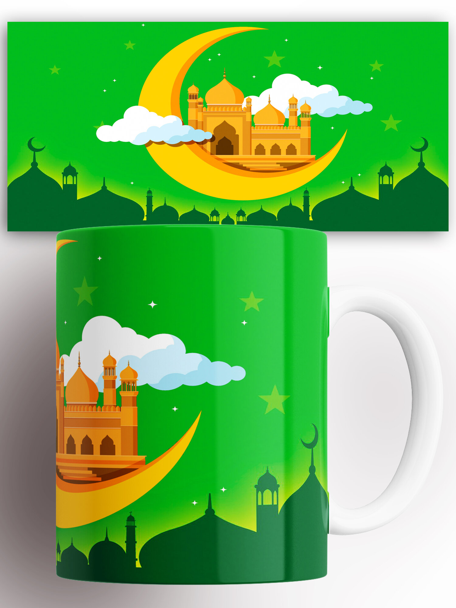 Кружка мусульманская Мечеть с полумесяцем 330 мл