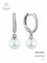 Серьги конго, с подвесками TALANT, серебро, 925 проба, , серебристый, белый