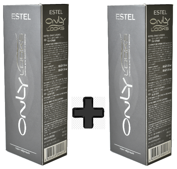 Комплект красок для бровей и ресниц Estel Professional Only Looks 601, тон черный