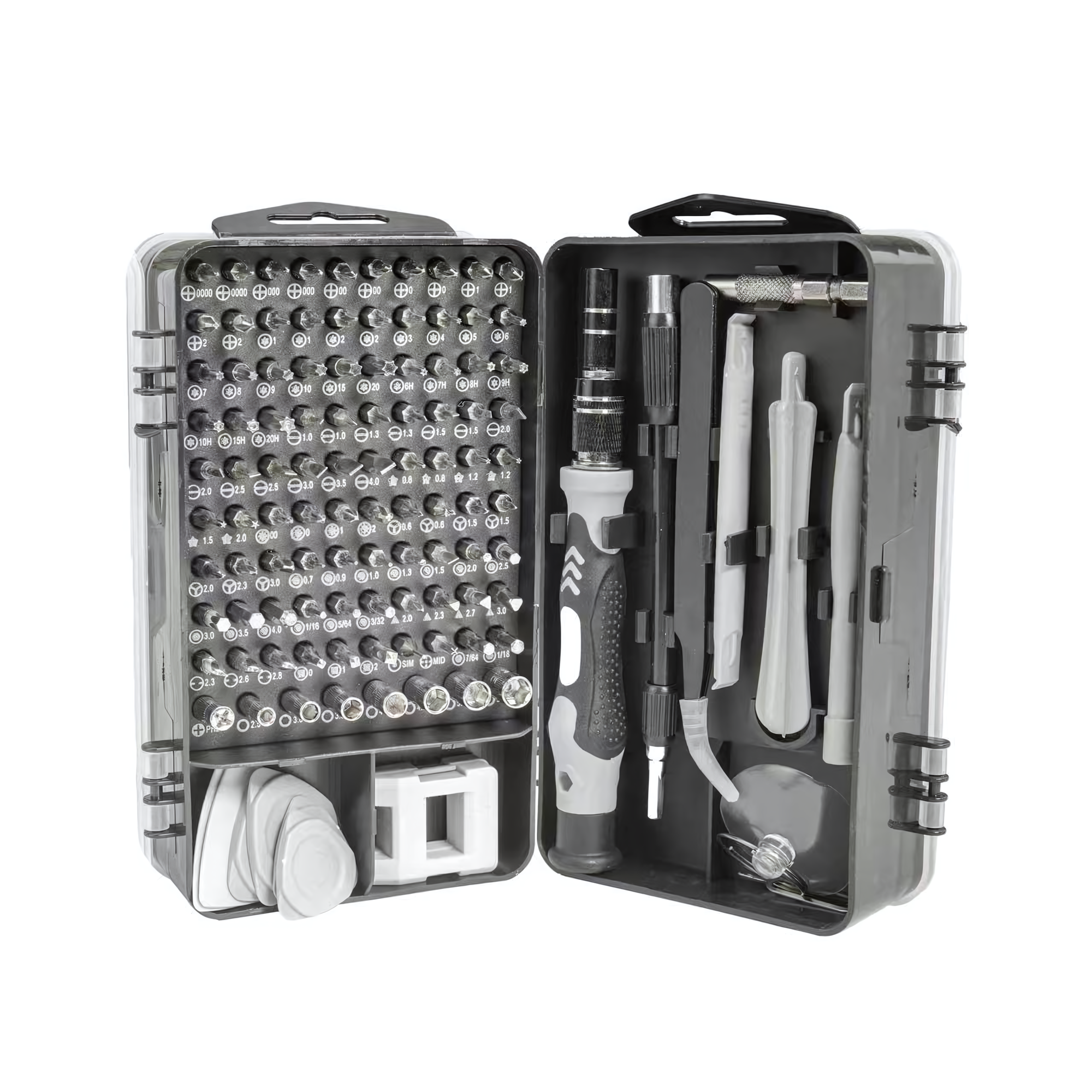 Набор отверток и бит для ремонта электроники, 115 в 1, черный