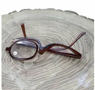 MOONBIFFY Увеличительные очки для макияжа +1.0 +1.5 +2.0 +2.5 +3.0 +3.5 +4.0 brown, Коричневый, +200