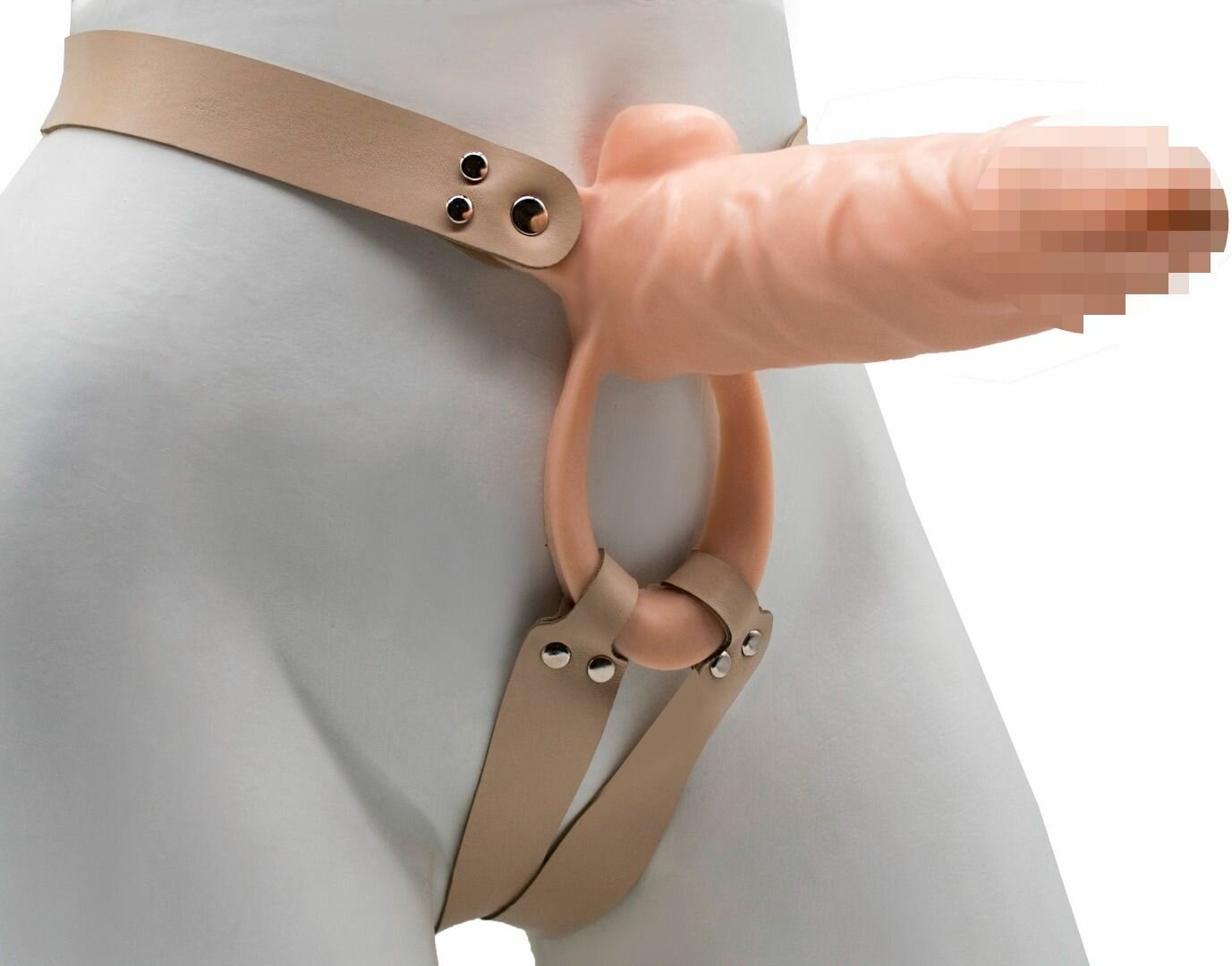 Фаллоимитатор поясной Lovetoy каркасный ( пустотелый ) с бандажом