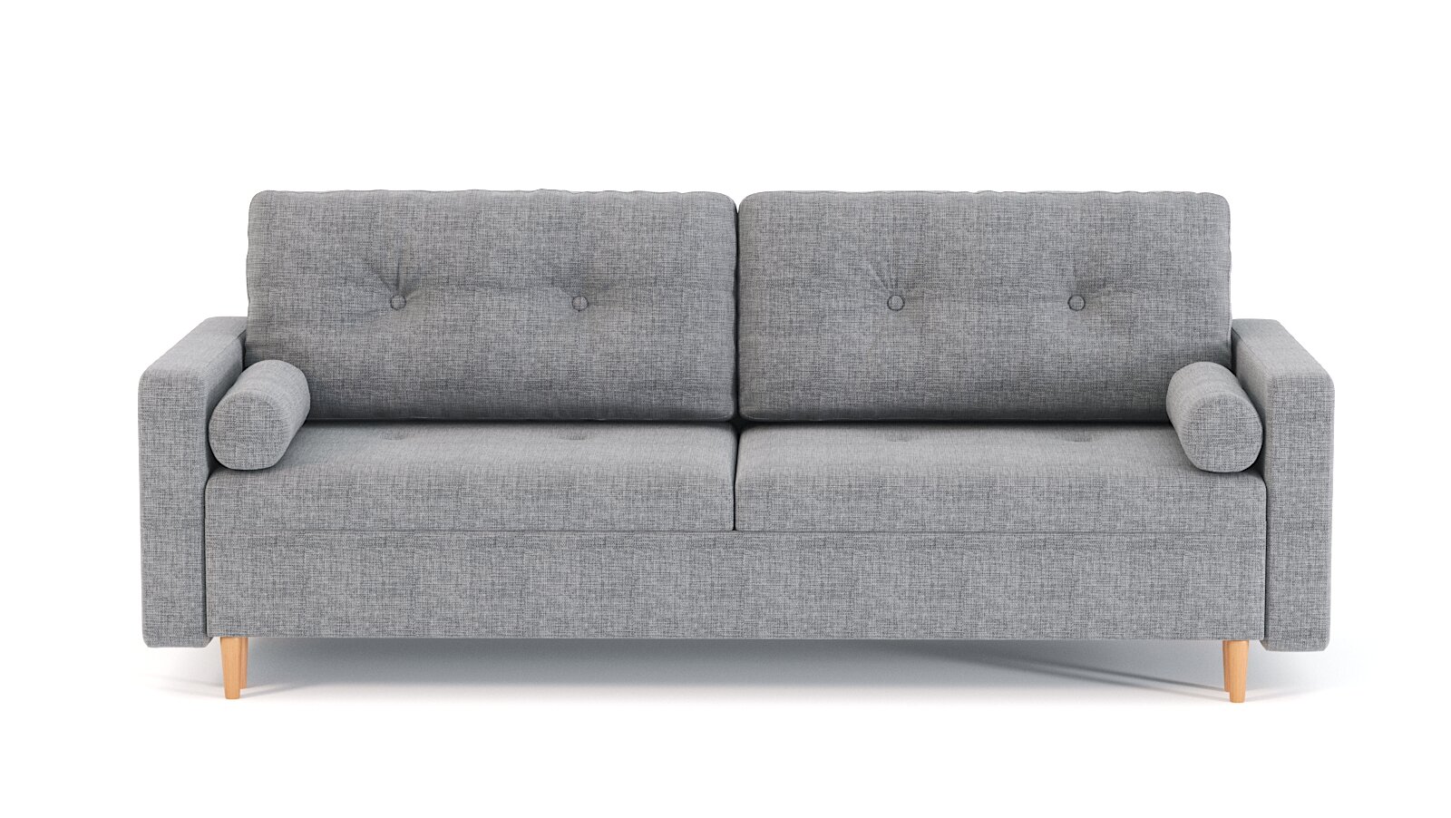 Диван DiHall "Белфаст", механизм трансформации "пантограф", Рогожка Лайт Грей