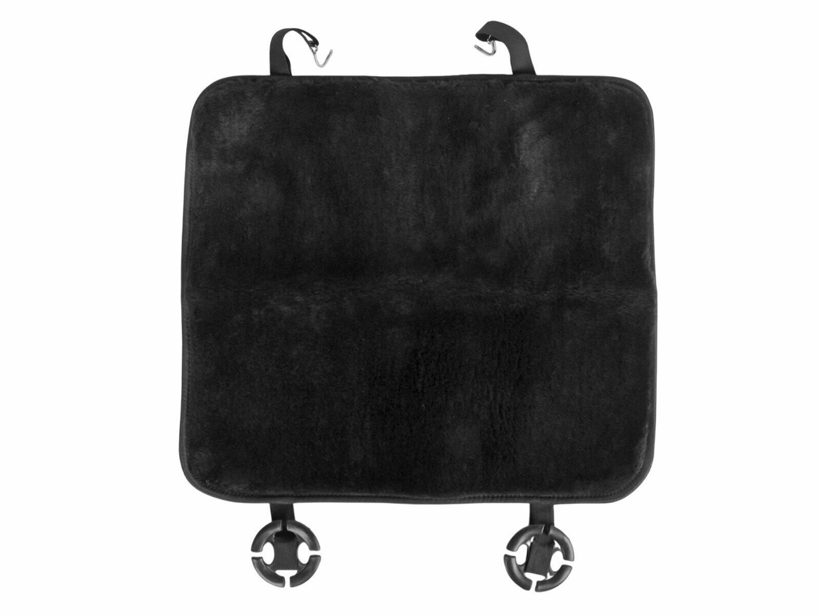 Накидка меховая на сиденье короткая черная, 100% натуральная овчина