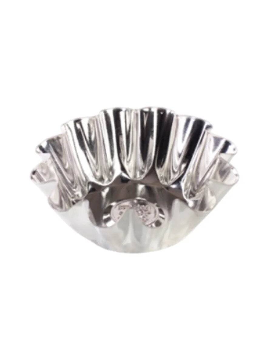 Форма для выпечки TimA Ром-Баба, круглая, серебристая, 13x5,4 см