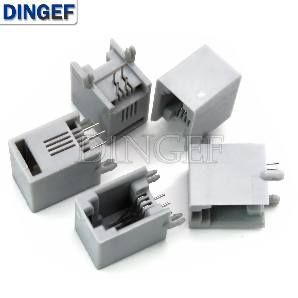 Разъемы RJ11 серые DNIGEF, 5 шт, Цвет: 6
