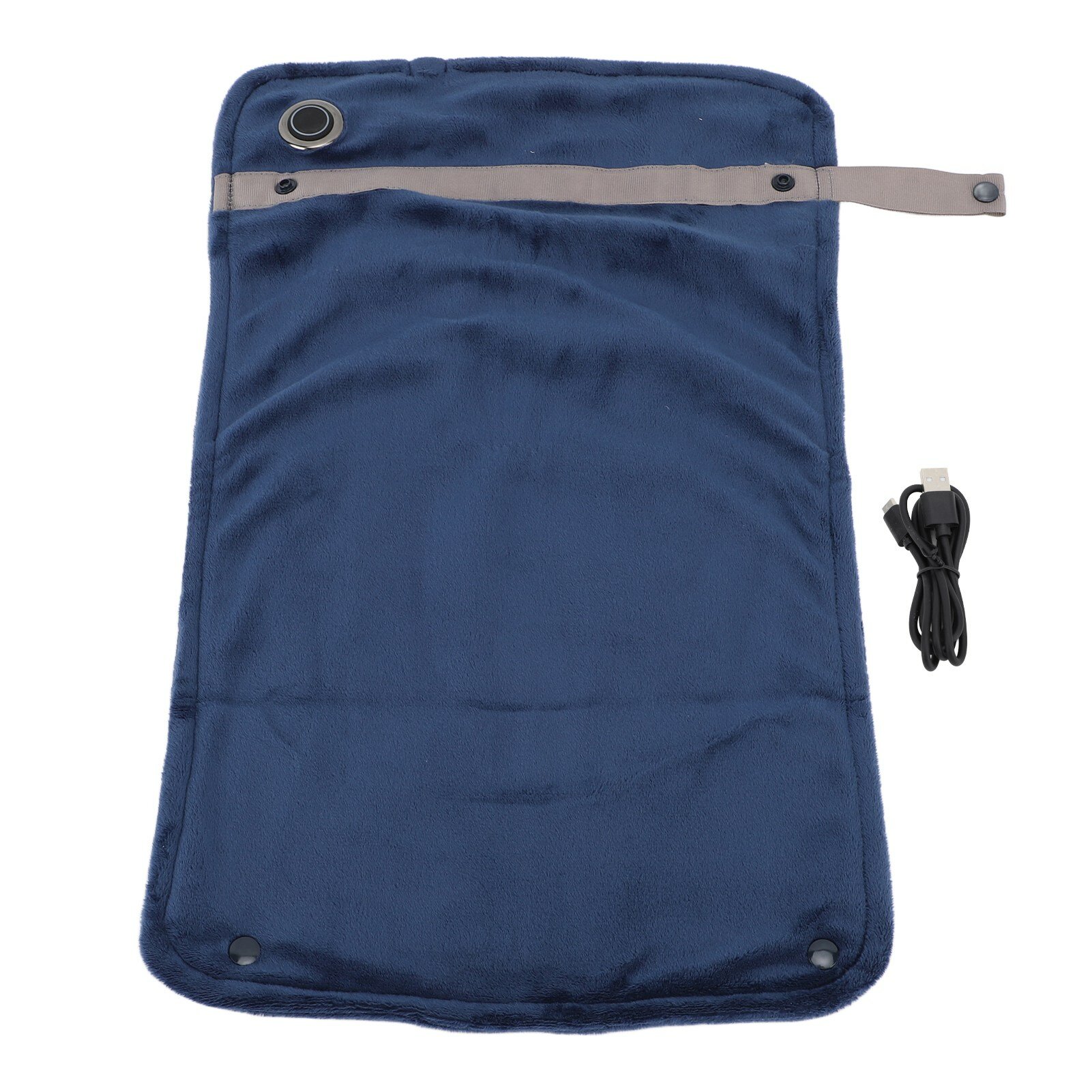 Темно-синее одеяло с подогревом и регулировкой температуры, электрическое одеяло с подогревом для домашнего офиса, теплое и уютное одеяло, разъем USB 12 В, мягкий плюшевый материал