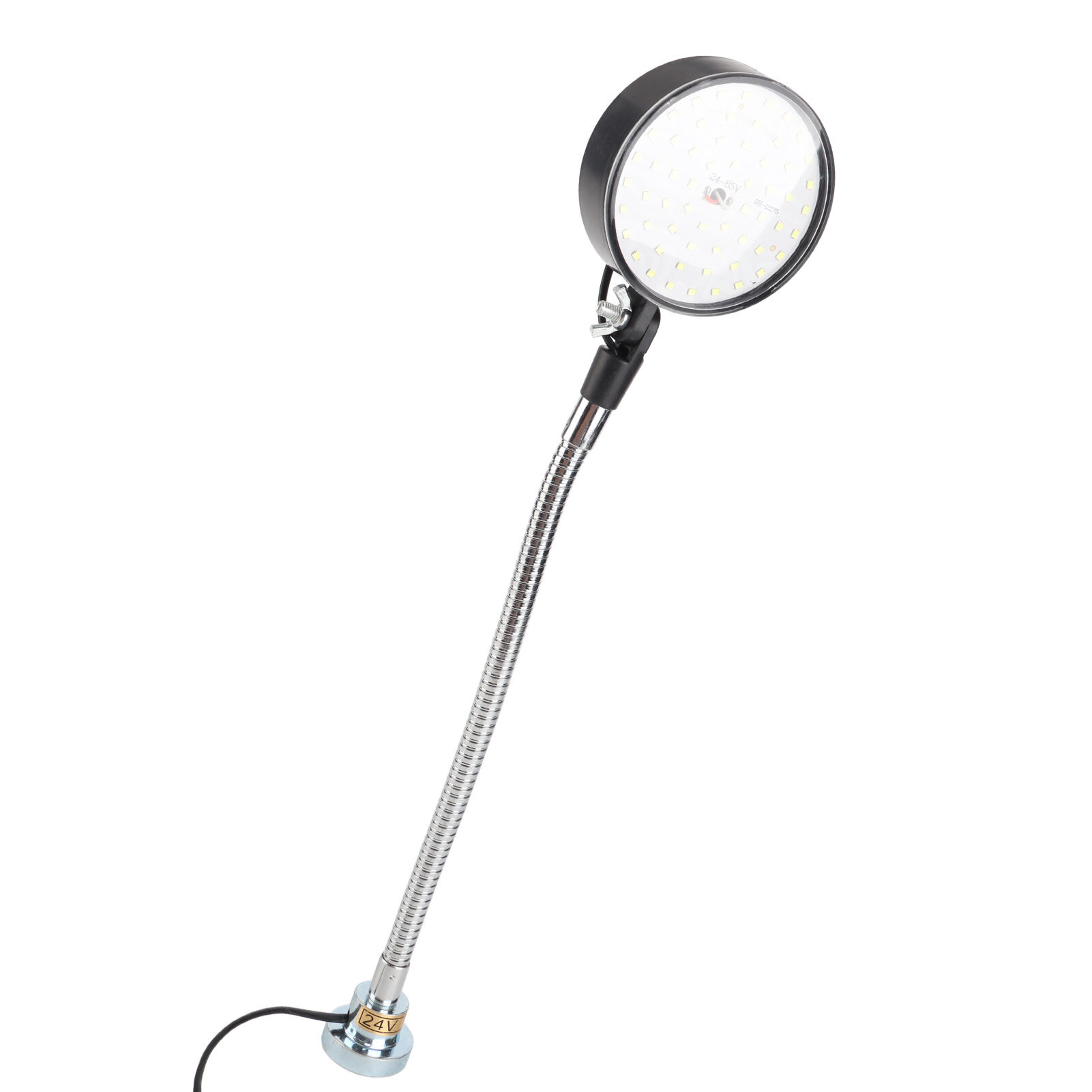 Лампа с магнитным основанием, высокой яркостью, из легированной стали, с гибким штативом типа «гусиная шея», рабочая лампа для чтения, DC24V