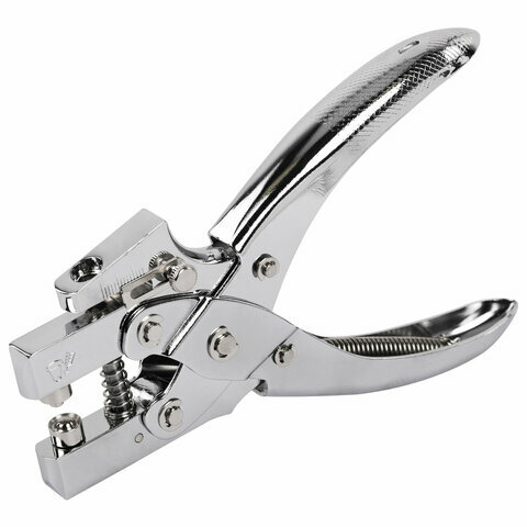 Дырокол металлический на 1 отверстие для люверса до 30 л, диаметр отверстия 5 мм, BRAUBERG, 272763