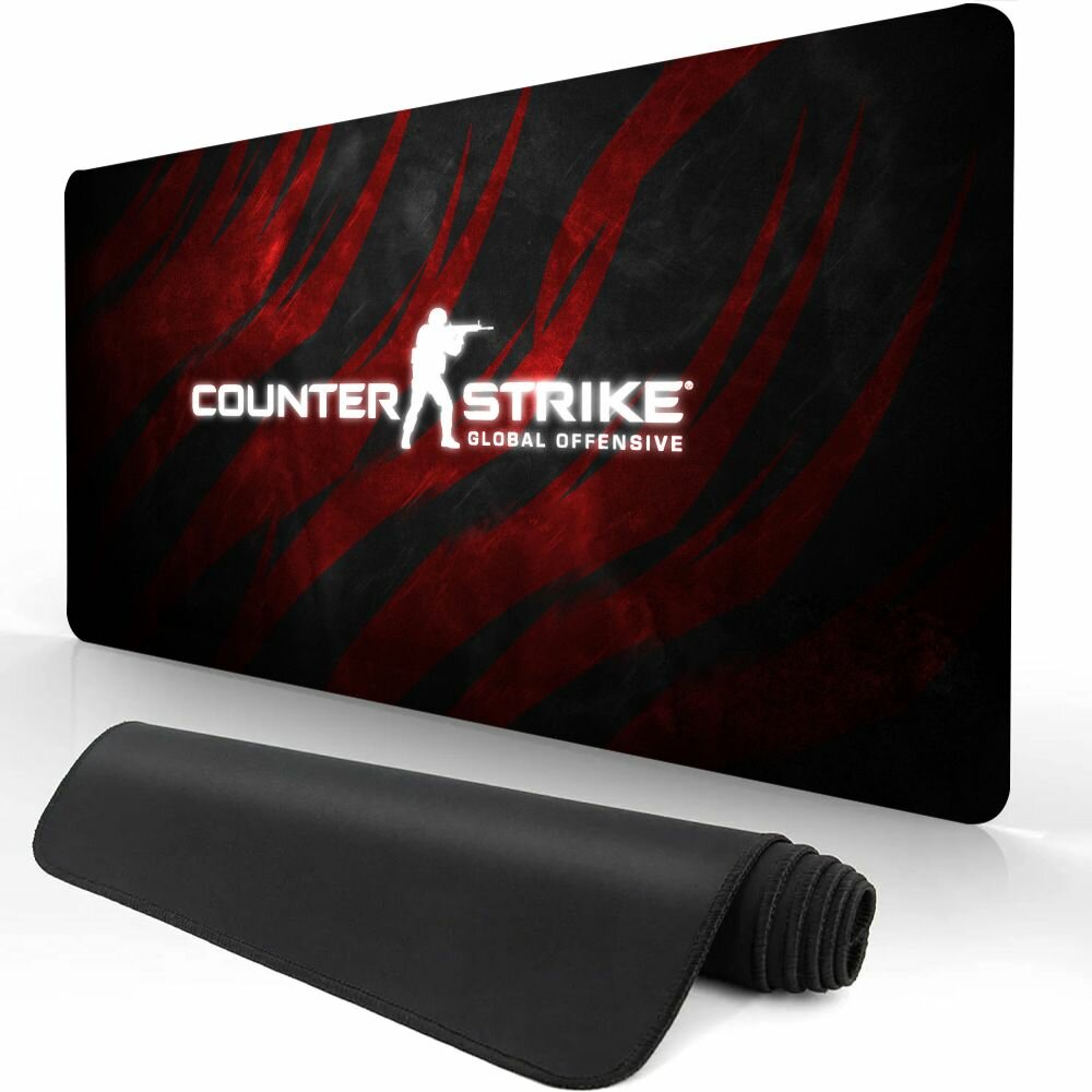 Counter Strike csgo Универсальный коврик для мыши, компьютерная клавиатура, резиновое покрытие для стола, аксессуары для ПК, рисунок высокой четкости 40x90xxl