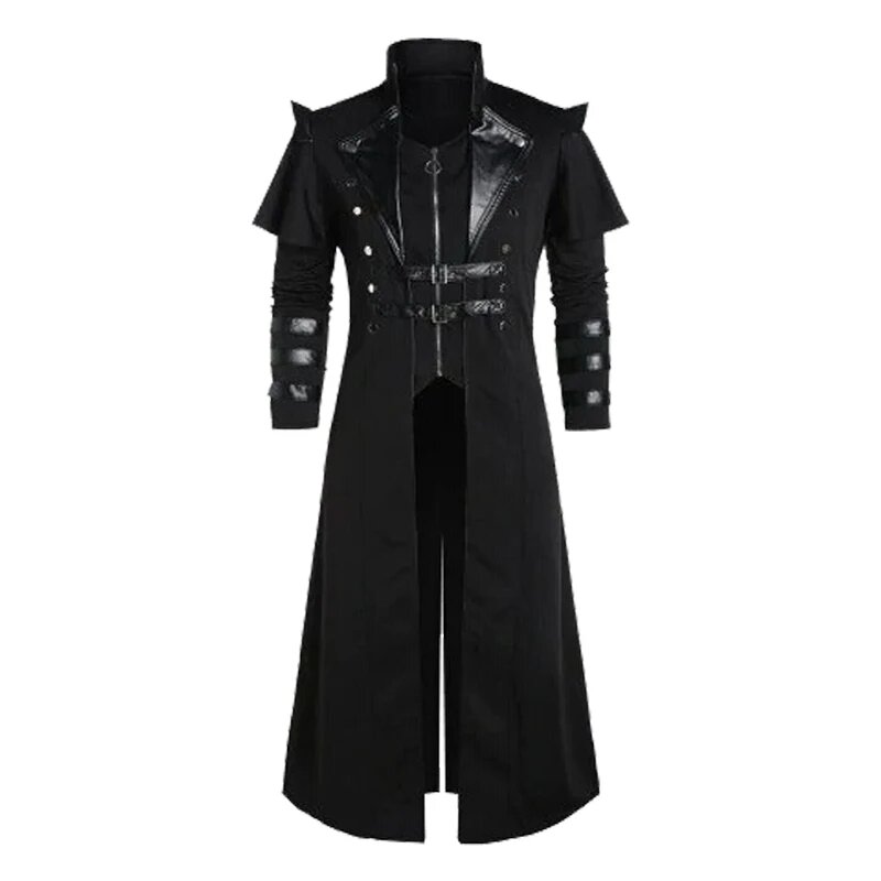 Готический винтажный красный плащ Черный, XXL, style6 Black