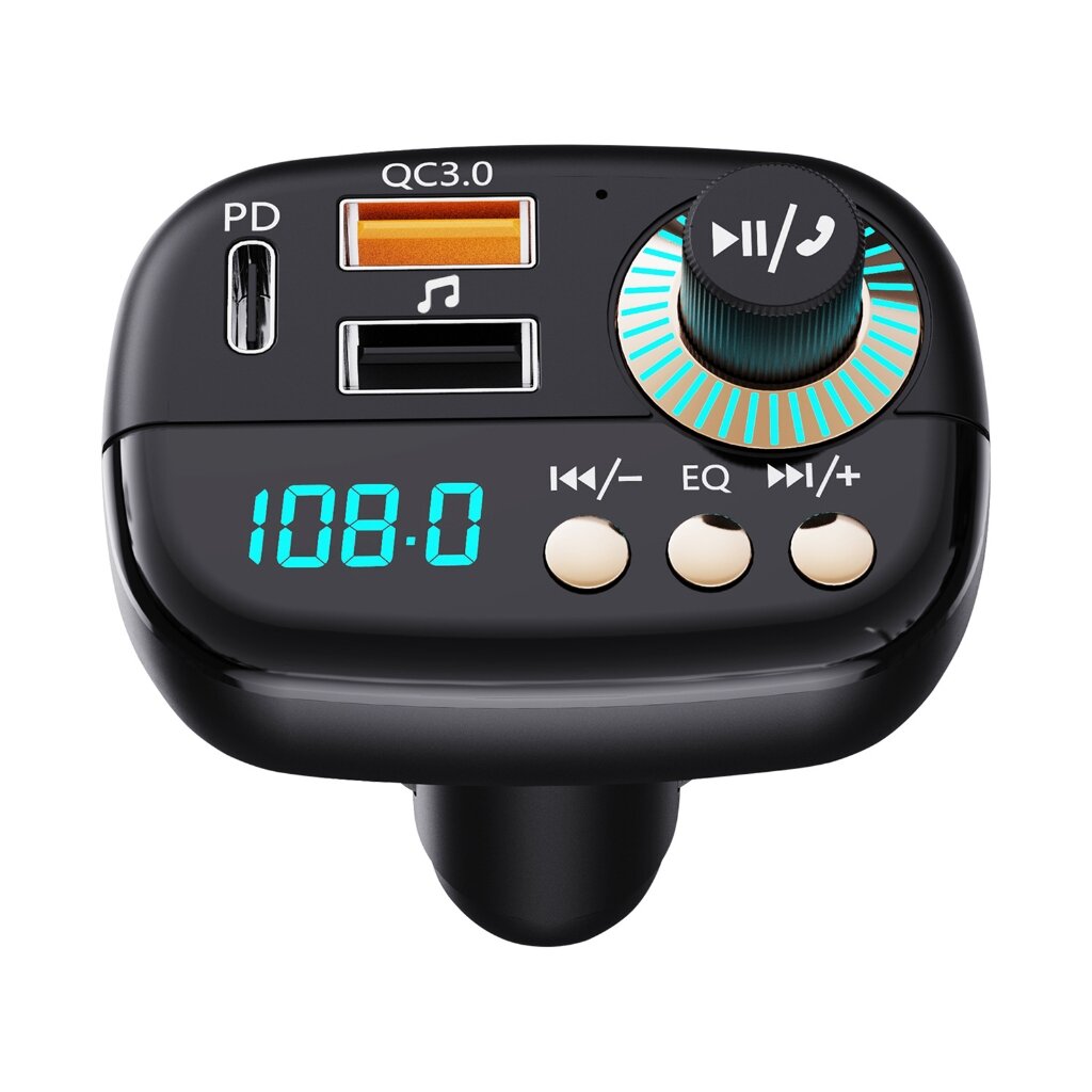Передатчик беспроводной потоковой передачи музыки адаптер для автомобильных наушников PD20W+QC3.0