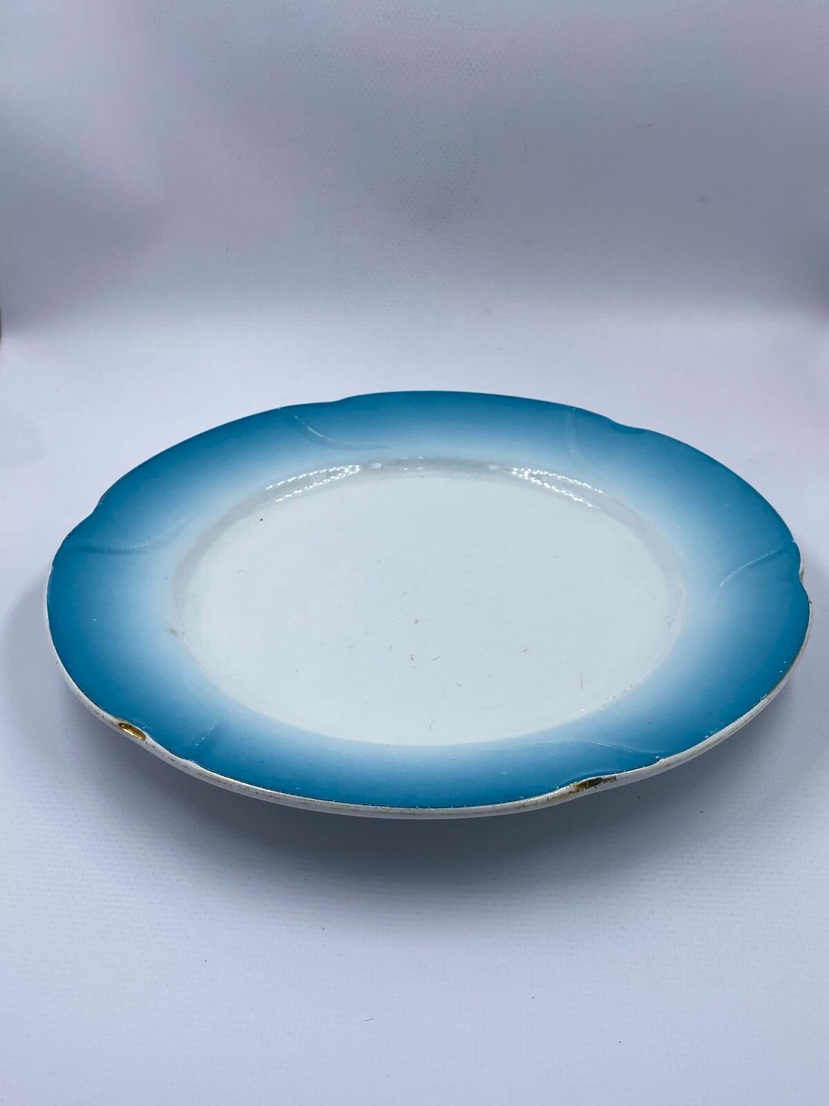 Блюдо - Фарфоровая Тарелка Позолота, Кузнецов Царская Россия, диаметр 24.5 см Экспортное клеймо Состояние!