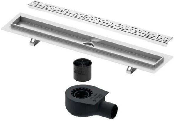 Душевой трап (лоток) Tece TECEdrainline lines T600900 + 650000 + 660016 + 600920 84,3 см, с решеткой, перфорированный, хром