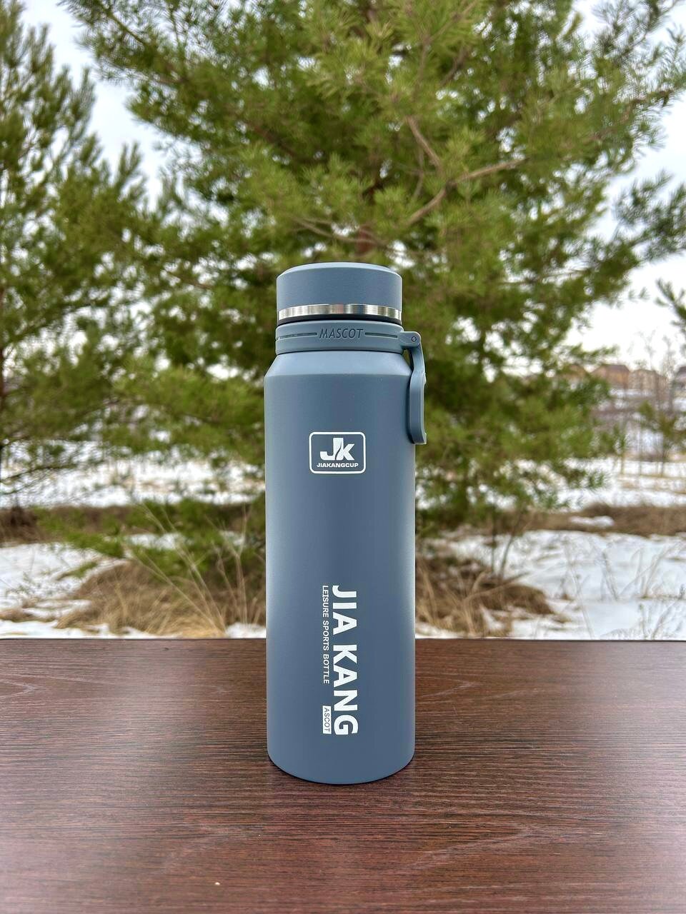 Термос 1,1 литр для чая и кофе, металлический, с ситечком и ручкой