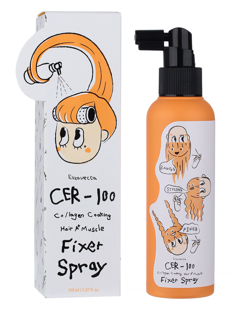 ЕЛЗ CER-100 Спрей для волос elizavecca cer-100 collagen coating hair a+ muscle fixer spray