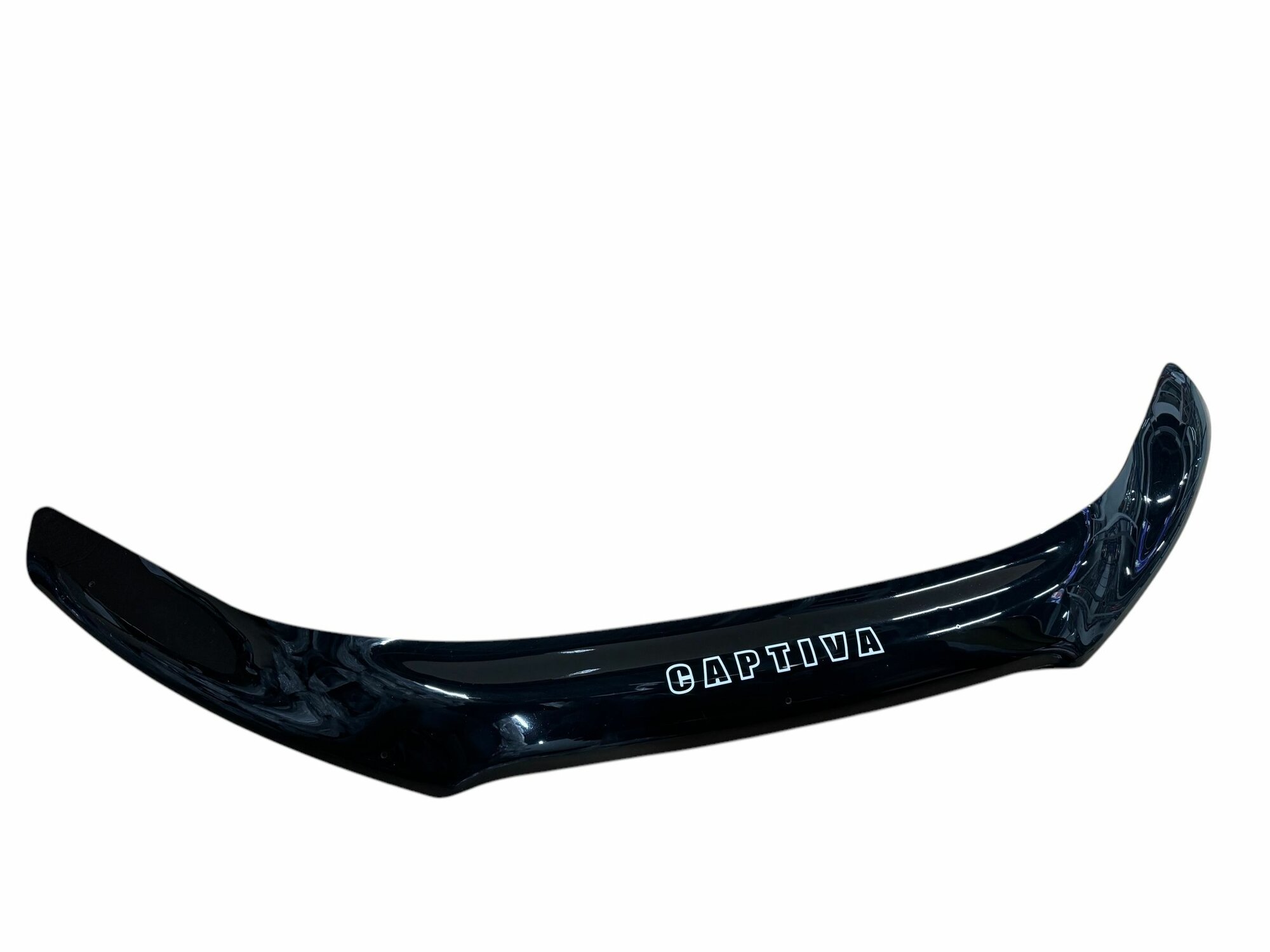 Дефлектор капота (Мухобойка) CHEVROLET CAPTIVA (2011-) до конца ФАР "VIP-TUNING" / накладка ветровик отбойник на капот Шевроле Каптива
