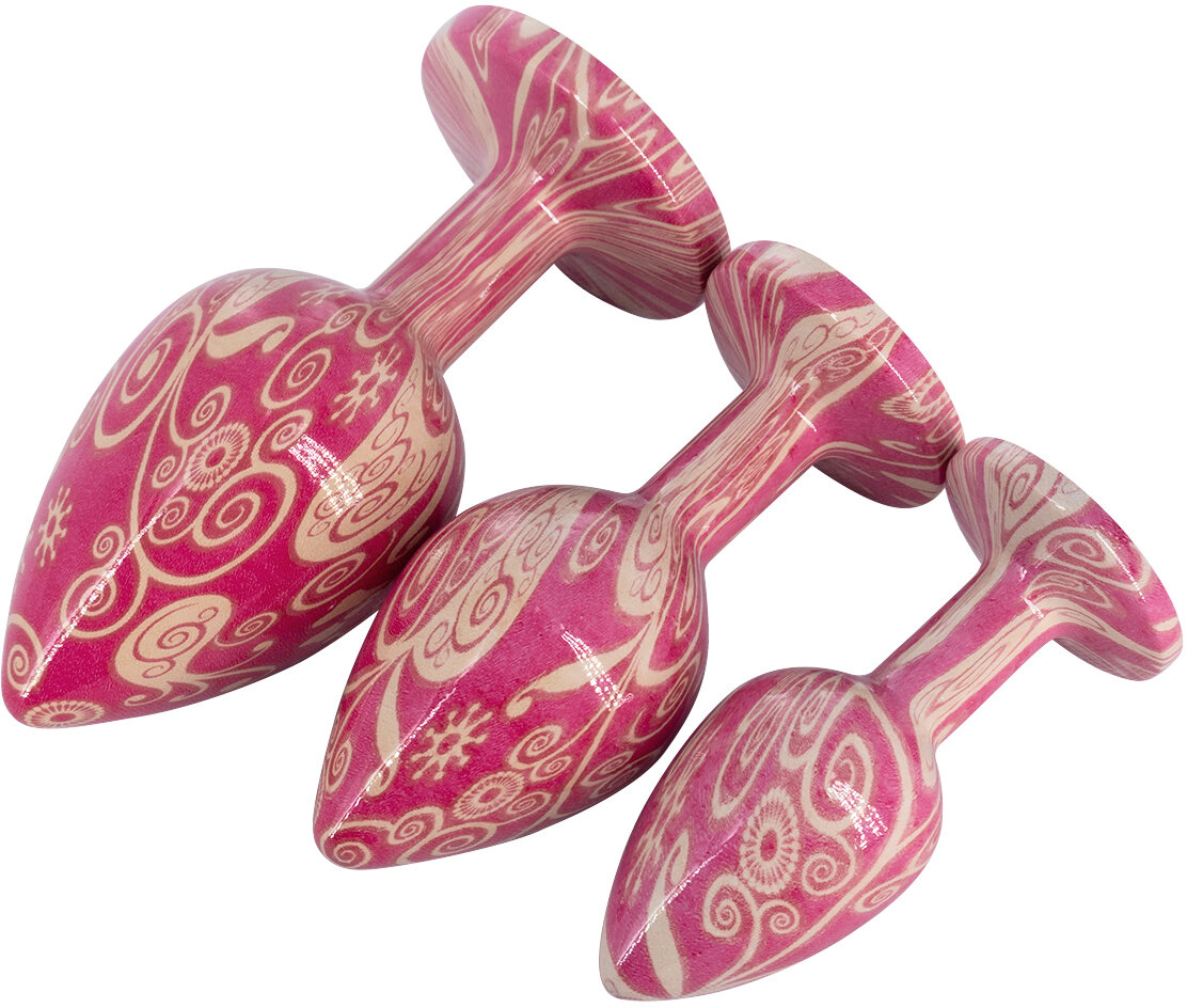 Анальная пробка из алюминия с ярко-розовым кристаллом