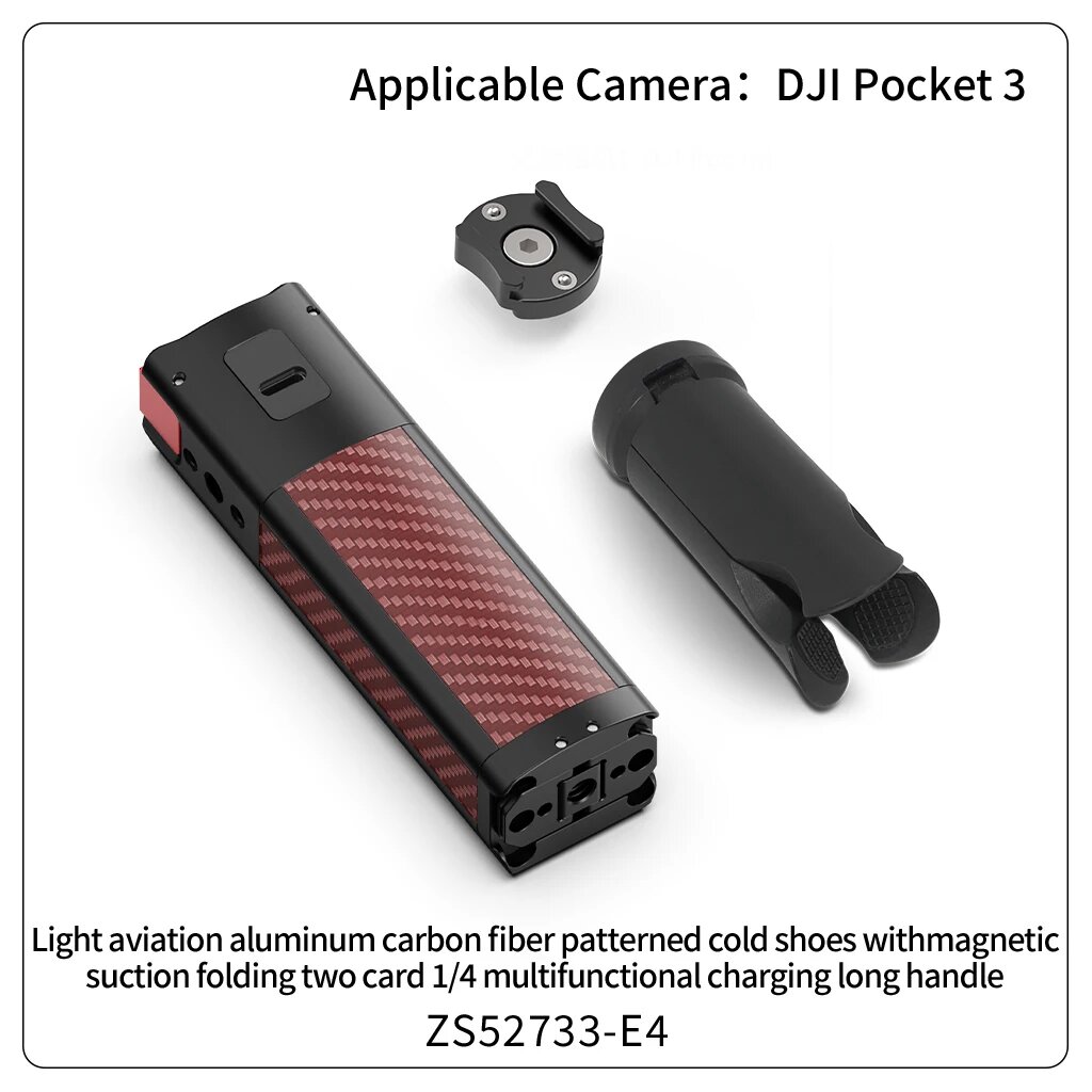 Зарядная база-рукоятка BGNing для DJI Osmo Pocket 4 Красный, B