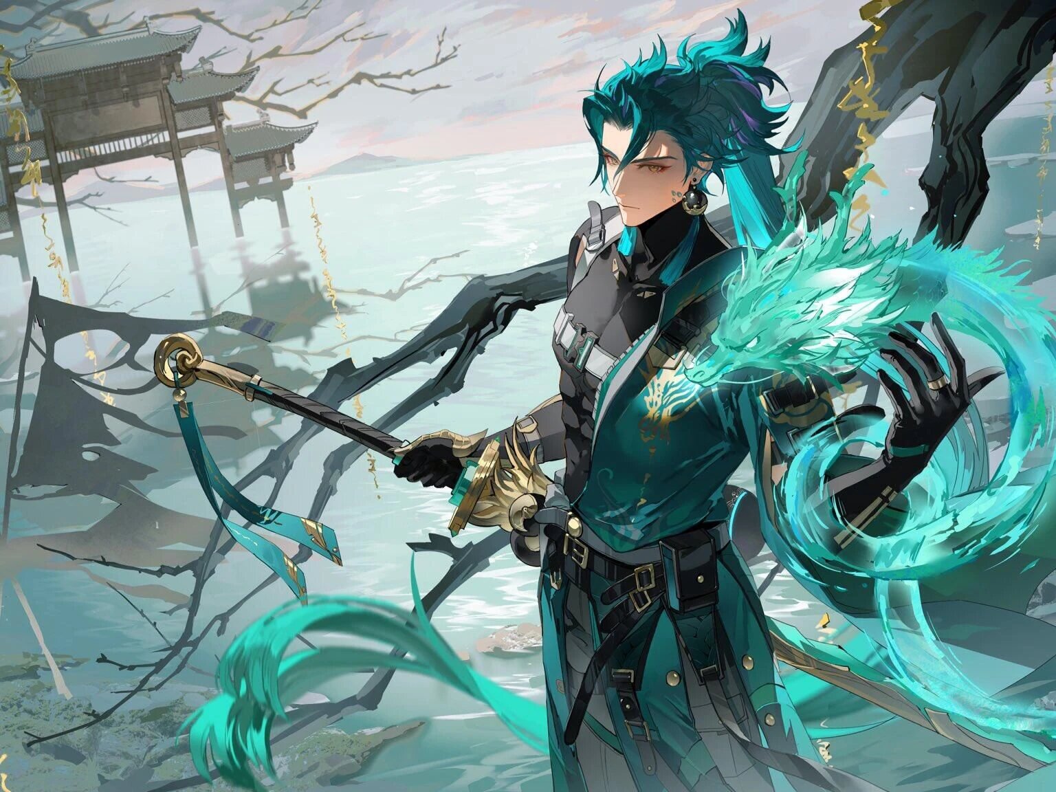 Алмазная мозаика на подрамнике "Фэн-шуй Китая меняется" круглые бриллианты 40х50см