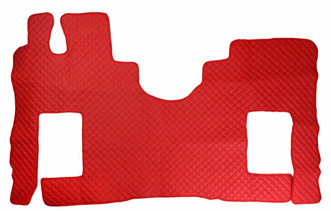 Коврик, для КАМАЗ K5, стеганый, ровный пол, автомат, красный