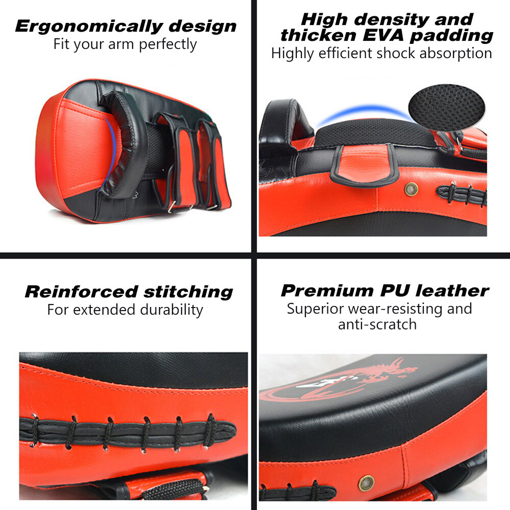 Щит для отработки ударов боксерский изогнутый: снаряд для тренировок мужчинам и женщинам