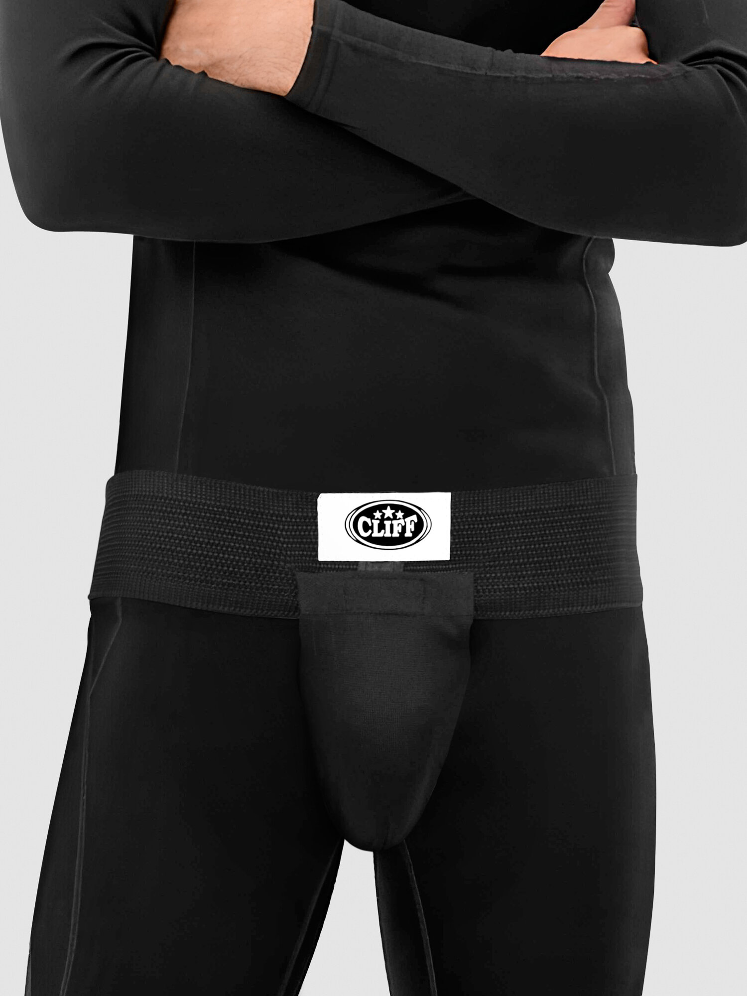 Защита паха (кога) CLIFF ULI-10035, хлопок/эластан, черная, р. M