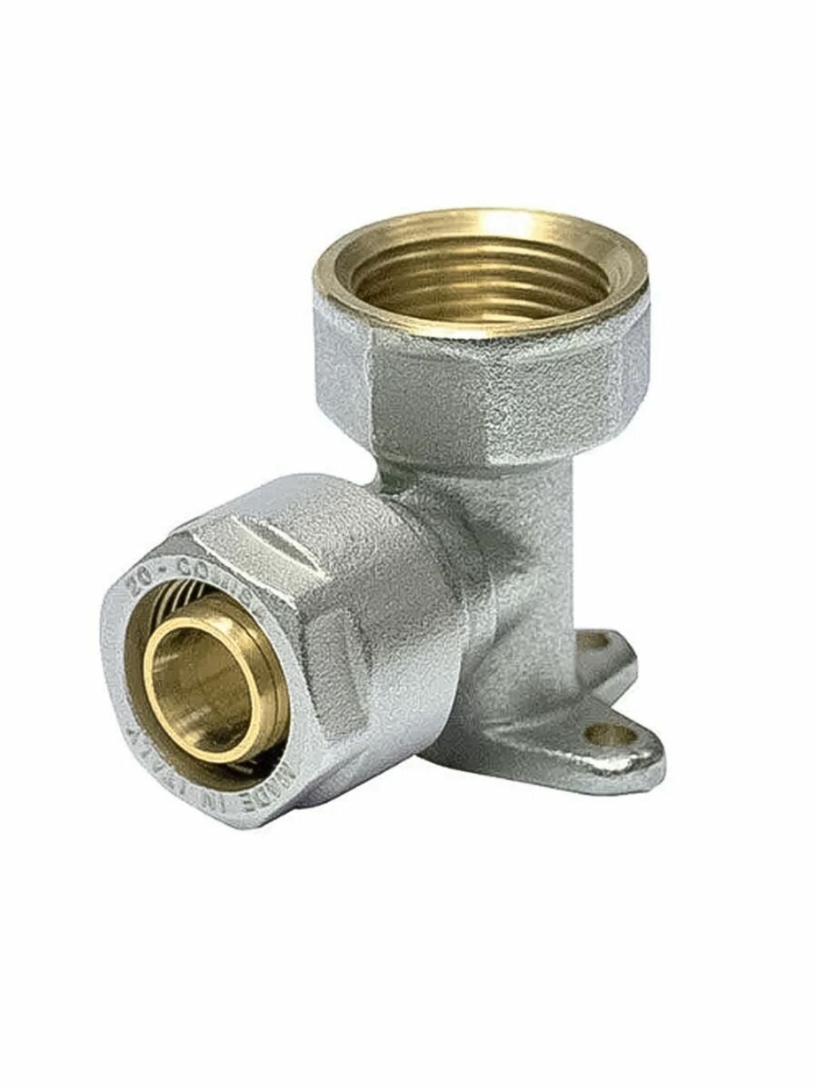 Уголок винтовой Comisa 88.04.335, латунь, никелированный, 20мм х 1/2"