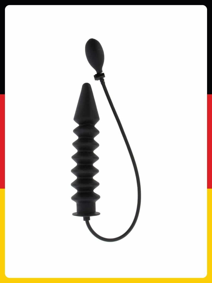 Фаллоимитатор Hidden Desire Expert Ribbed Inflatable Dildo Black 38 cm 9 cm