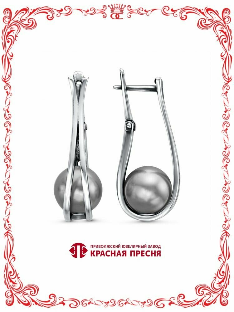 Серьги, жемчуг имитация