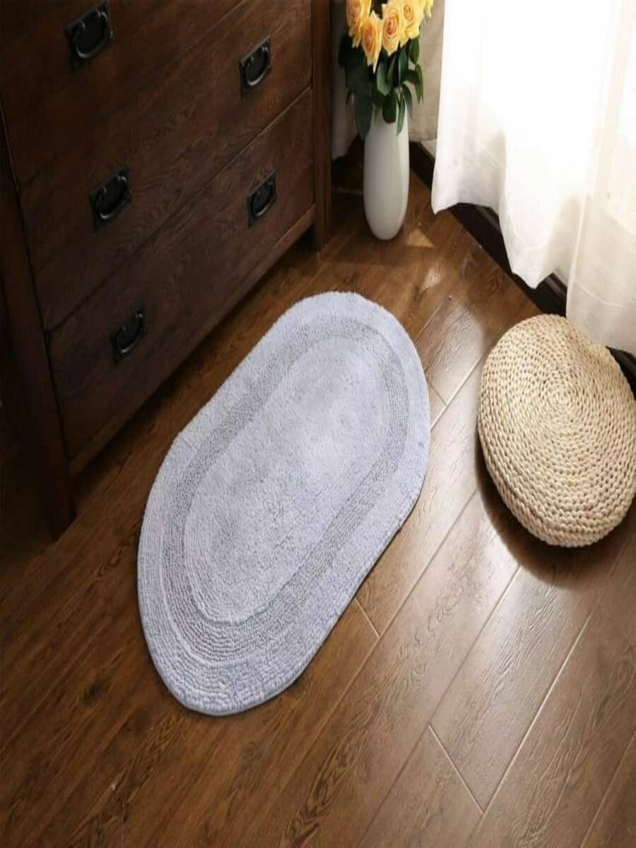 Коврик рогожка на пол для ванной и туалета без основы 50х80, ковер для спальни и дома без основы