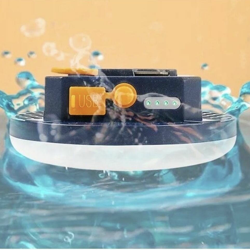 Портативный водонепроницаемый кемпинговый фонарь с зарядкой USB.