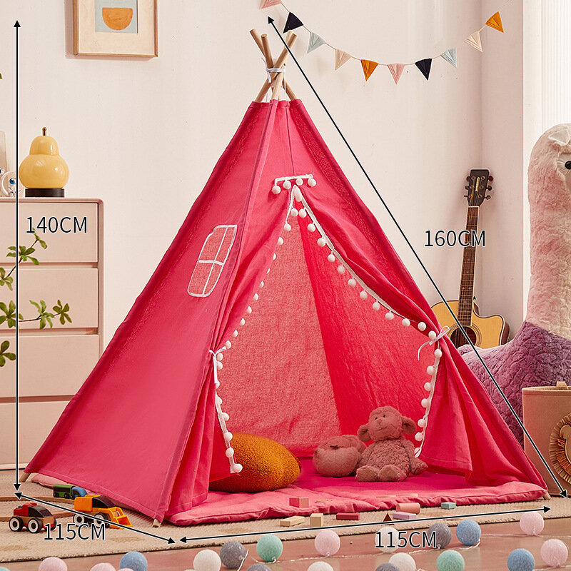 Детская палатка Amazon Home "Индийский замок", розово-красная, 1,6м