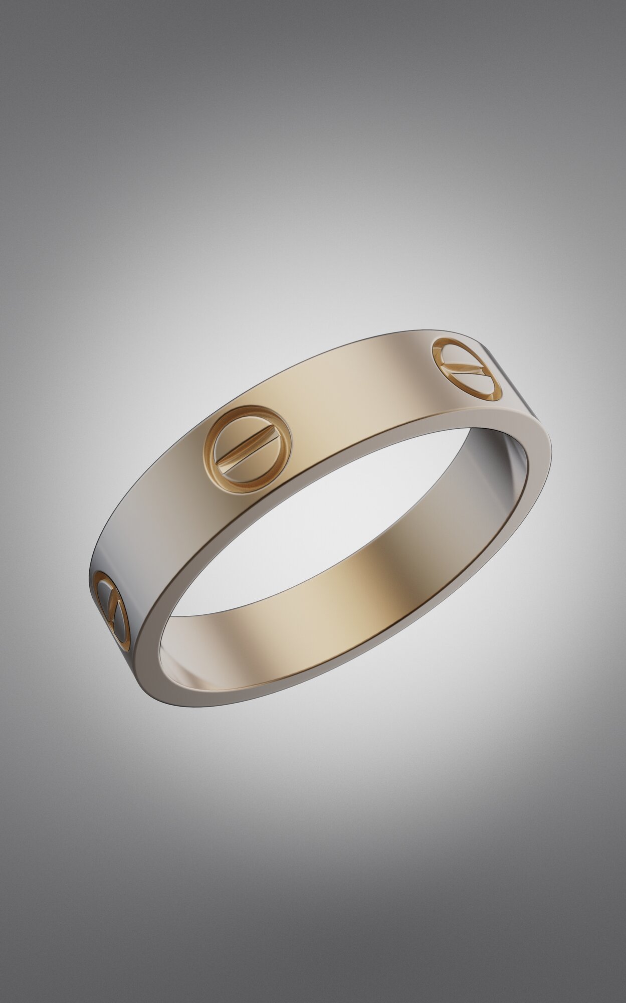Р-р 23 3d модель 3д файл Stl, 3d-jewelry, обручальное кольцо с болтиками без камней