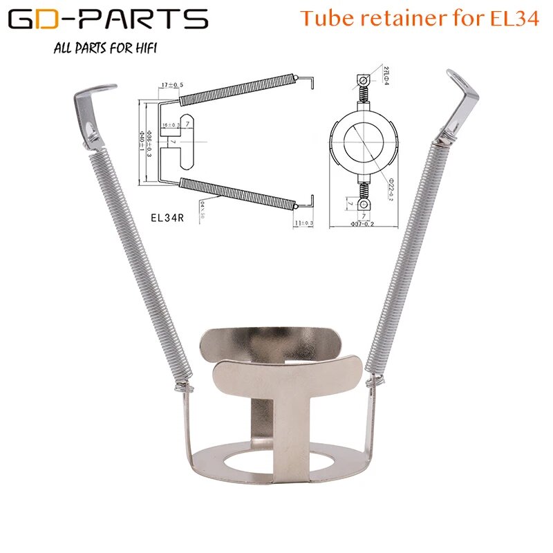 Пружинные фиксаторы для ламп EL34R (2 шт.) GD-PARTS