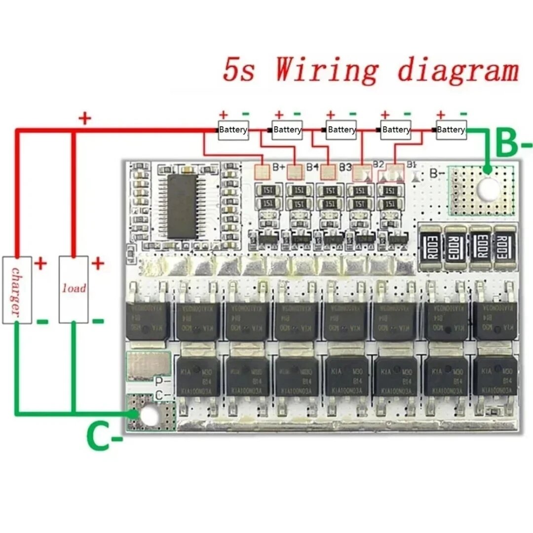 BMS 5S 21V 100A для литий-ионных аккумуляторов
